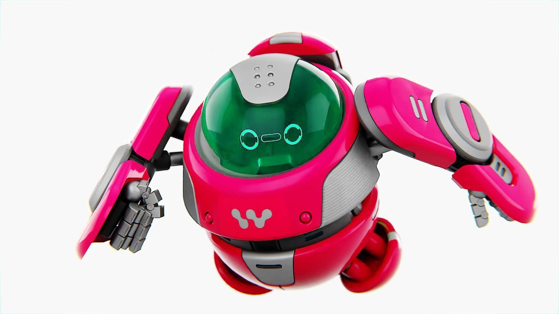 DRONE BOT S-2000 RIGGED 3D model rigged | CGTrader