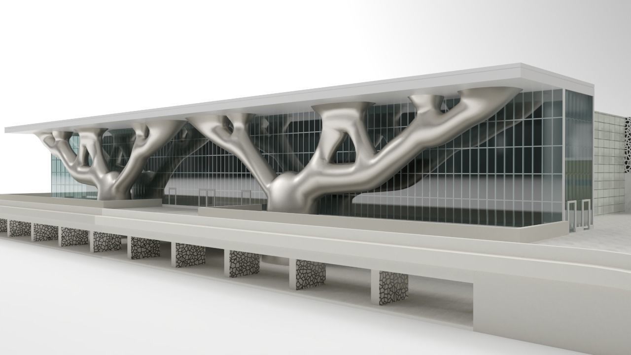 3D model Qatar National Convention Center QNCC VR / AR / low-poly ...