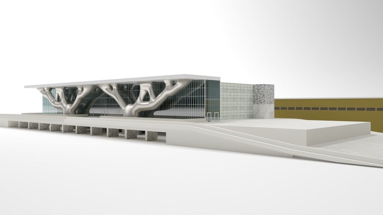 3D model Qatar National Convention Center QNCC VR / AR / low-poly ...