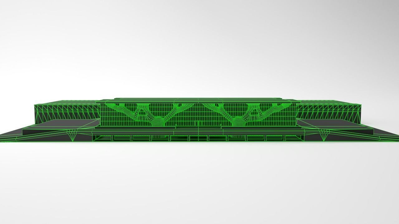 3D model Qatar National Convention Center QNCC VR / AR / low-poly ...