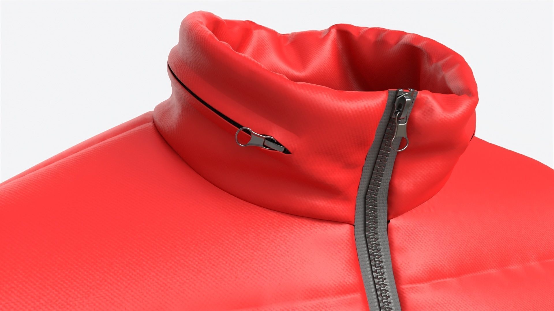Quilted Jacket for Men Mockup Red 3D model | CGTrader