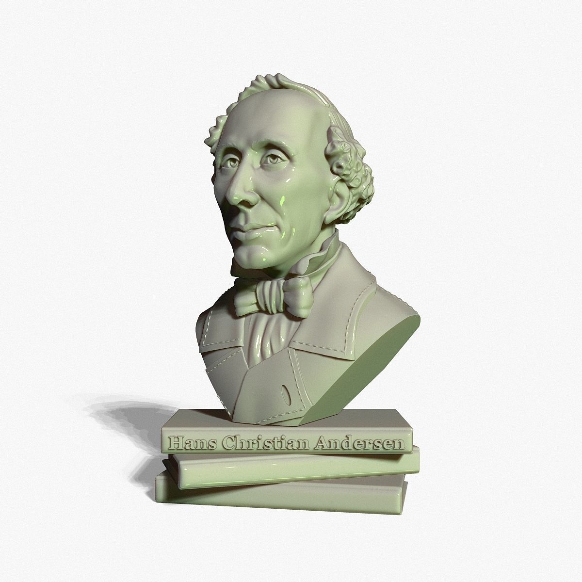 Bust of Hans Christian Andersen 3D model 3D printable | CGTrader