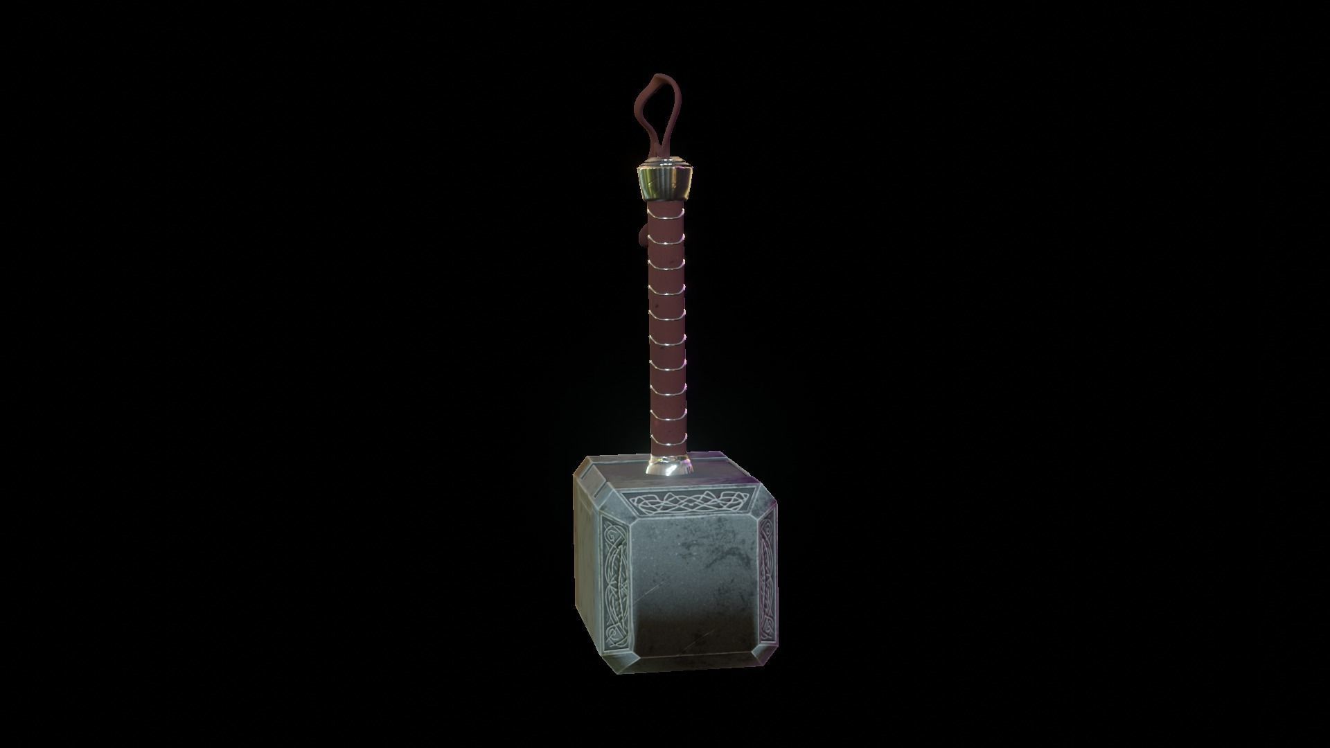 3D model Mjolnir Thor Hammer 3D Model VR / AR / low-poly | CGTrader