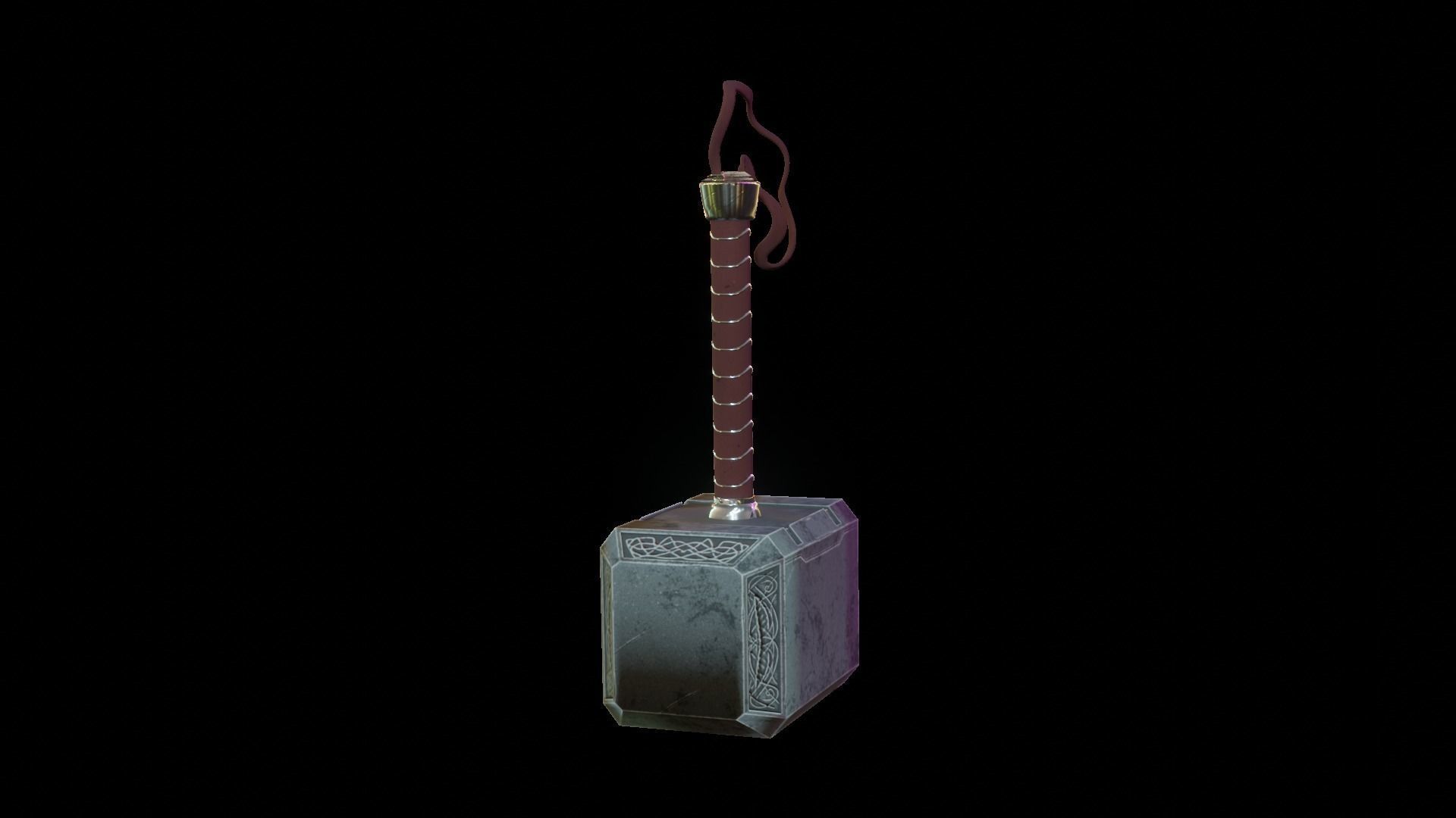 3D model Mjolnir Thor Hammer 3D Model VR / AR / low-poly | CGTrader