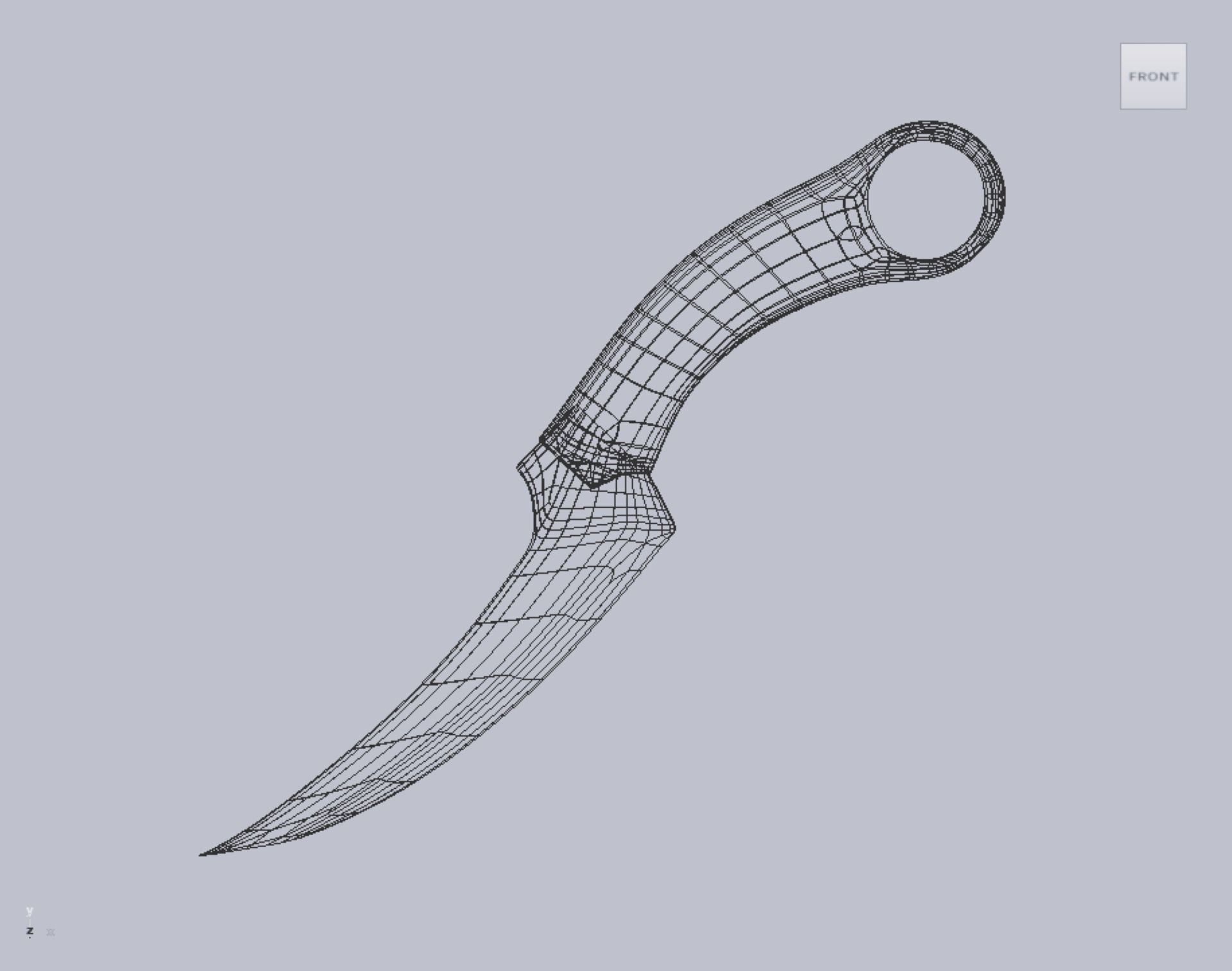 Neck Knife Dagger 3D model | CGTrader