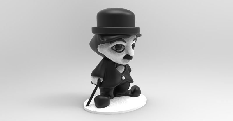 charle chaplin 3D model 3D printable | CGTrader