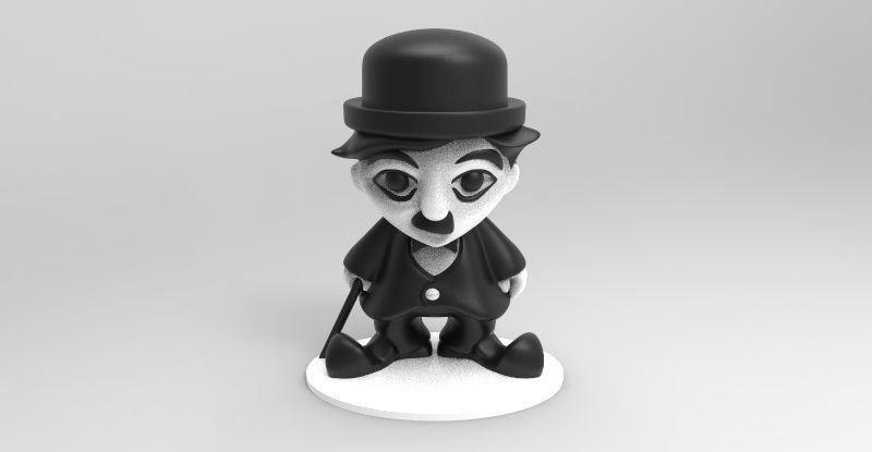 charle chaplin 3D model 3D printable | CGTrader