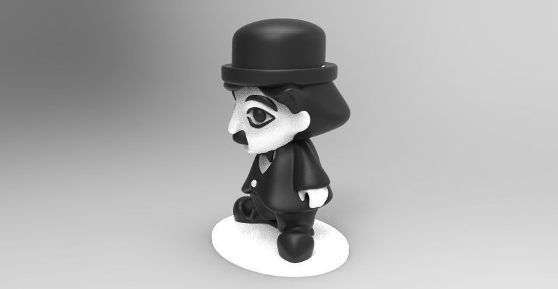 charle chaplin 3D model 3D printable | CGTrader