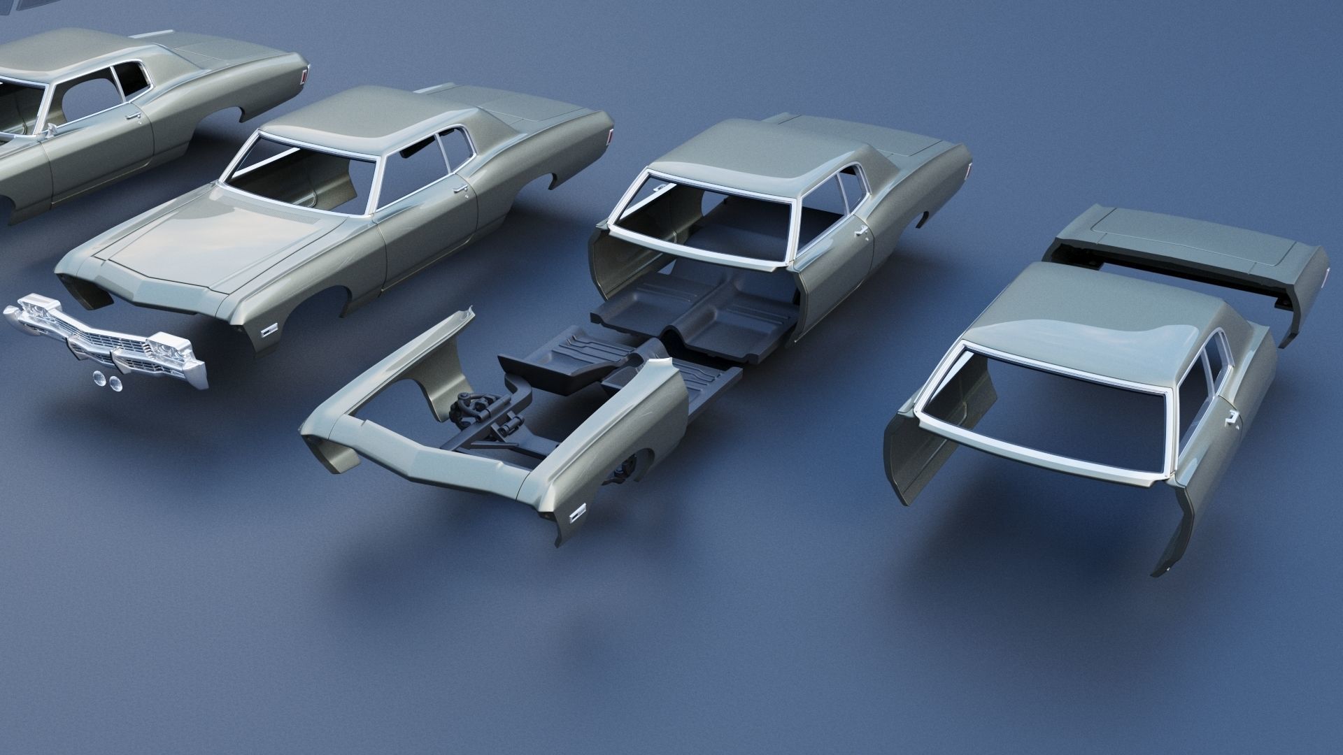 Chevrolet Caprice 1968 3D model 3D printable | CGTrader