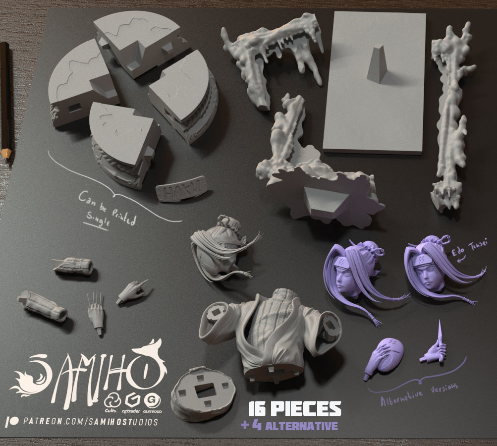 SAMIHO STUDIOS - Haku Crystal Mirror - STLs Ready for Printing 3D model ...