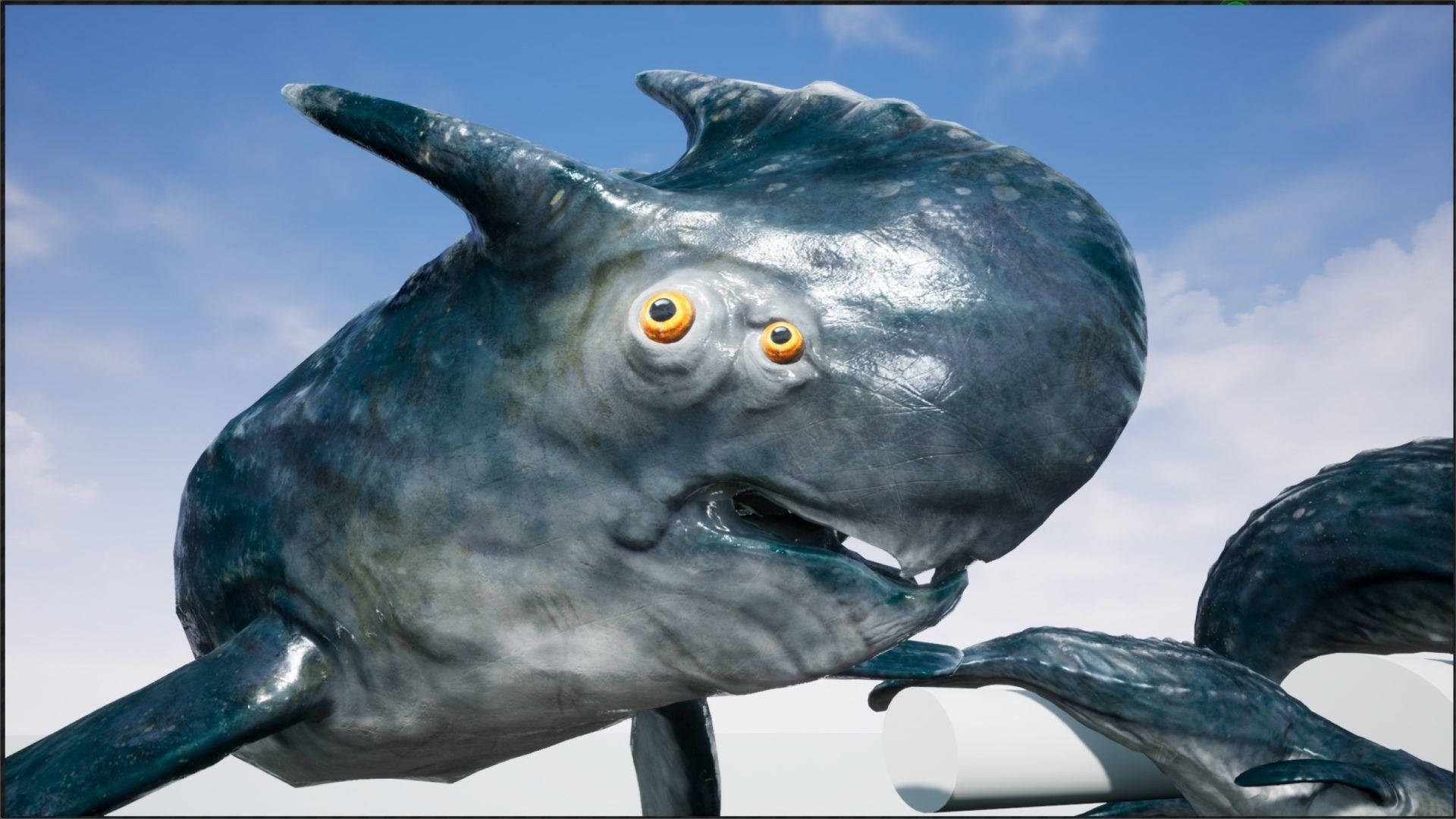 3D model Alien Fantasy Ocean Creature - Tri Whale with Unreal Support ...