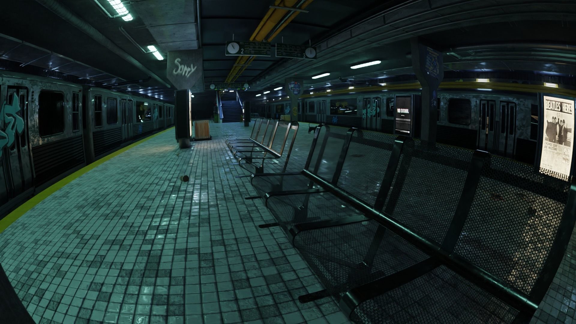 Subway Station Scene 3D Blend File Textured FBX OBJ MTL Files 3D model ...
