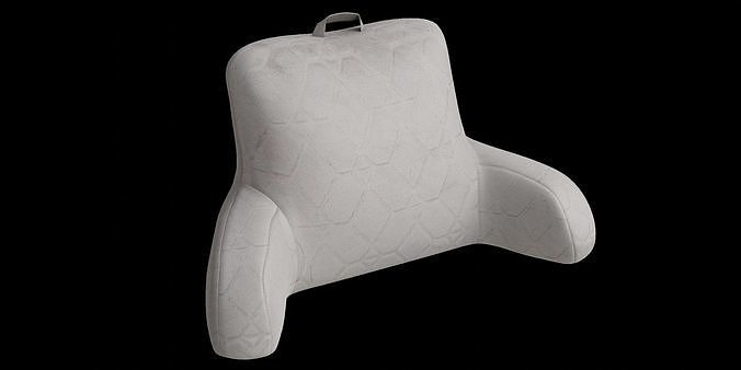 3D model Gray Backrest Pillow VR / AR / low-poly | CGTrader