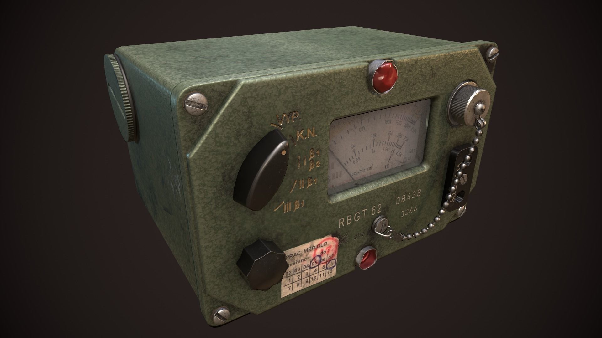3D model Vintage Military Dosimeter - Low-poly Game-ready PBR 3D Model ...