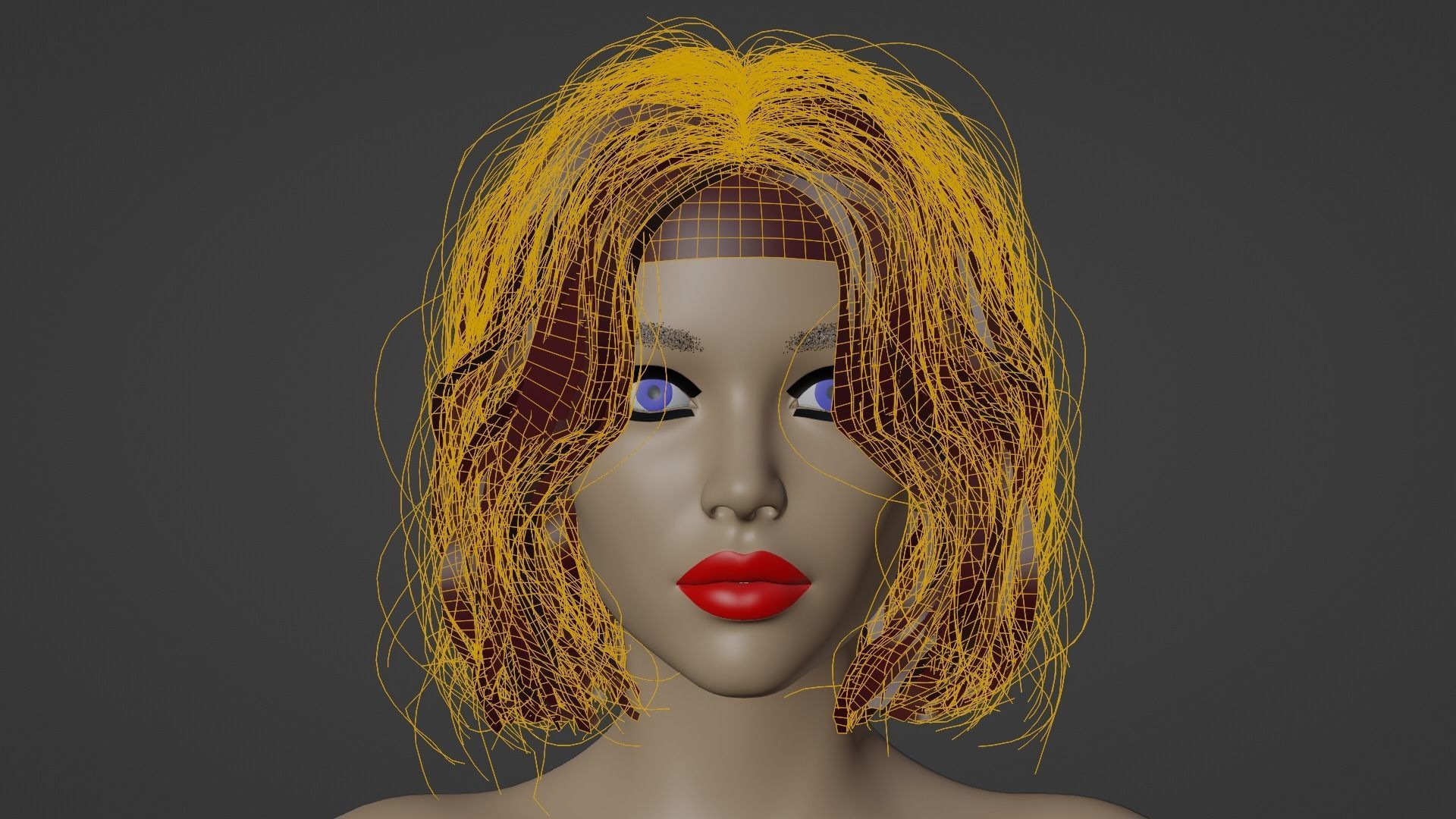 3D model Blonde College Girl with Choppy Layered Bob Haircut - Rigged ...