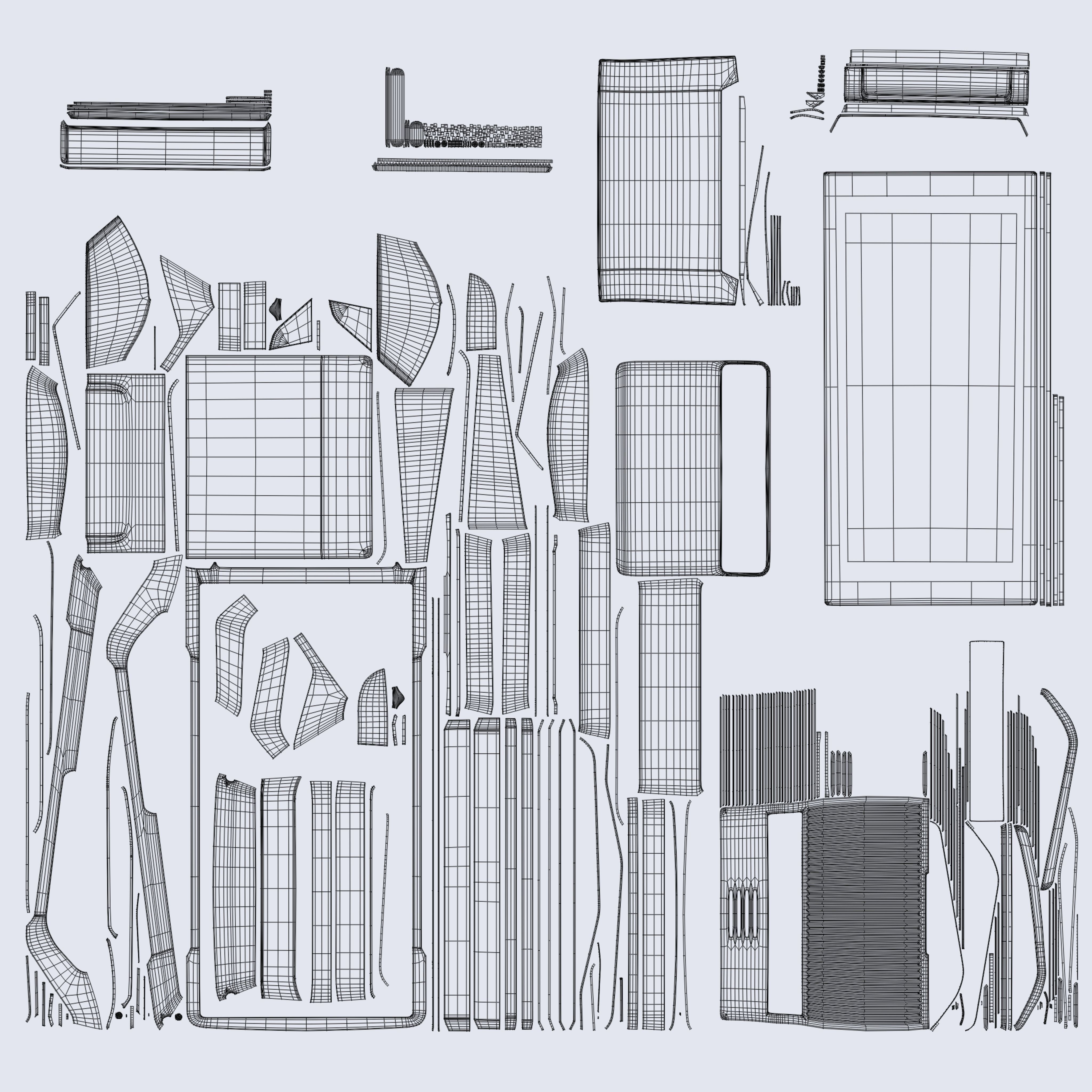 3D model Card terminal POS sunmi v2 display HD 3D model VR / AR / low ...