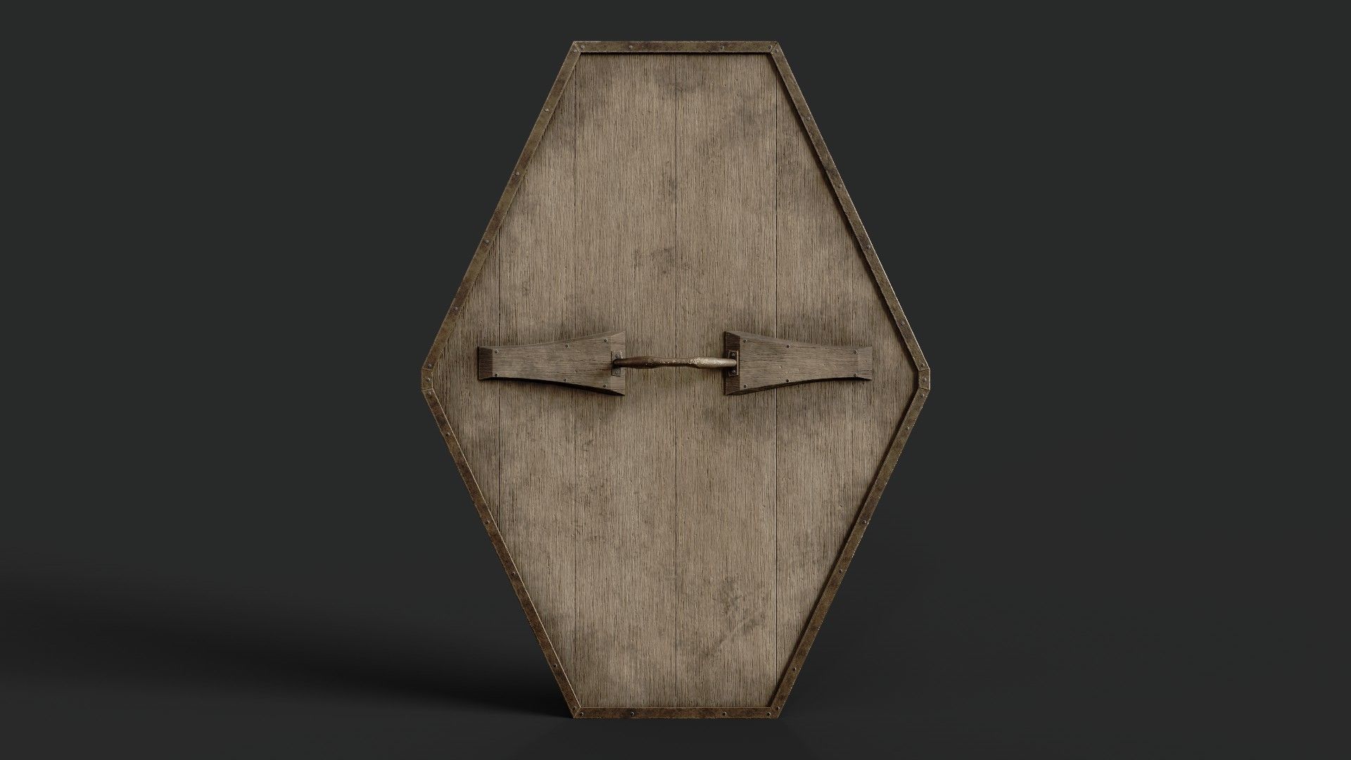 3D model Slavic diamond-shaped shield painted ring rune symbol VR / AR ...