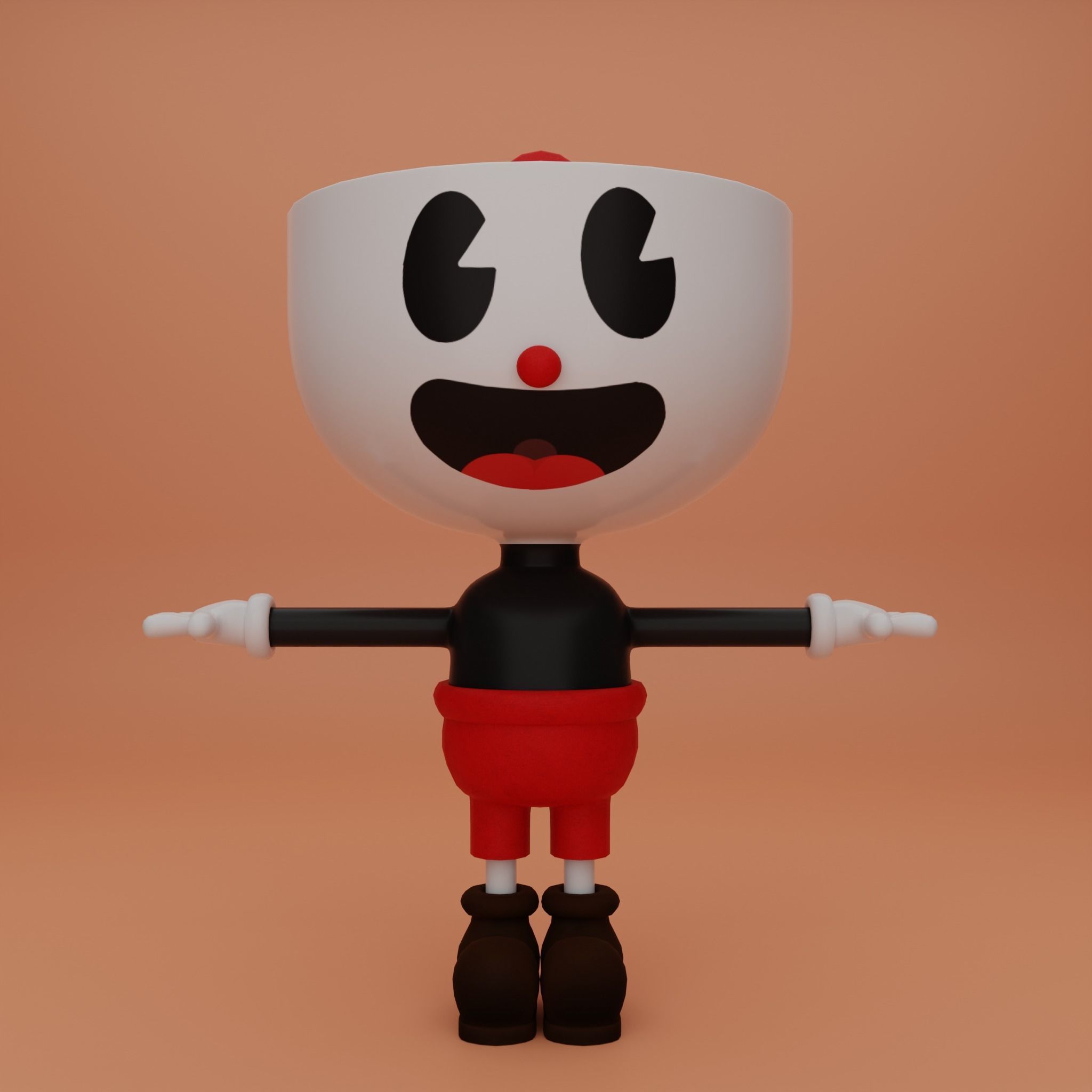 cuphead 3D model rigged | CGTrader