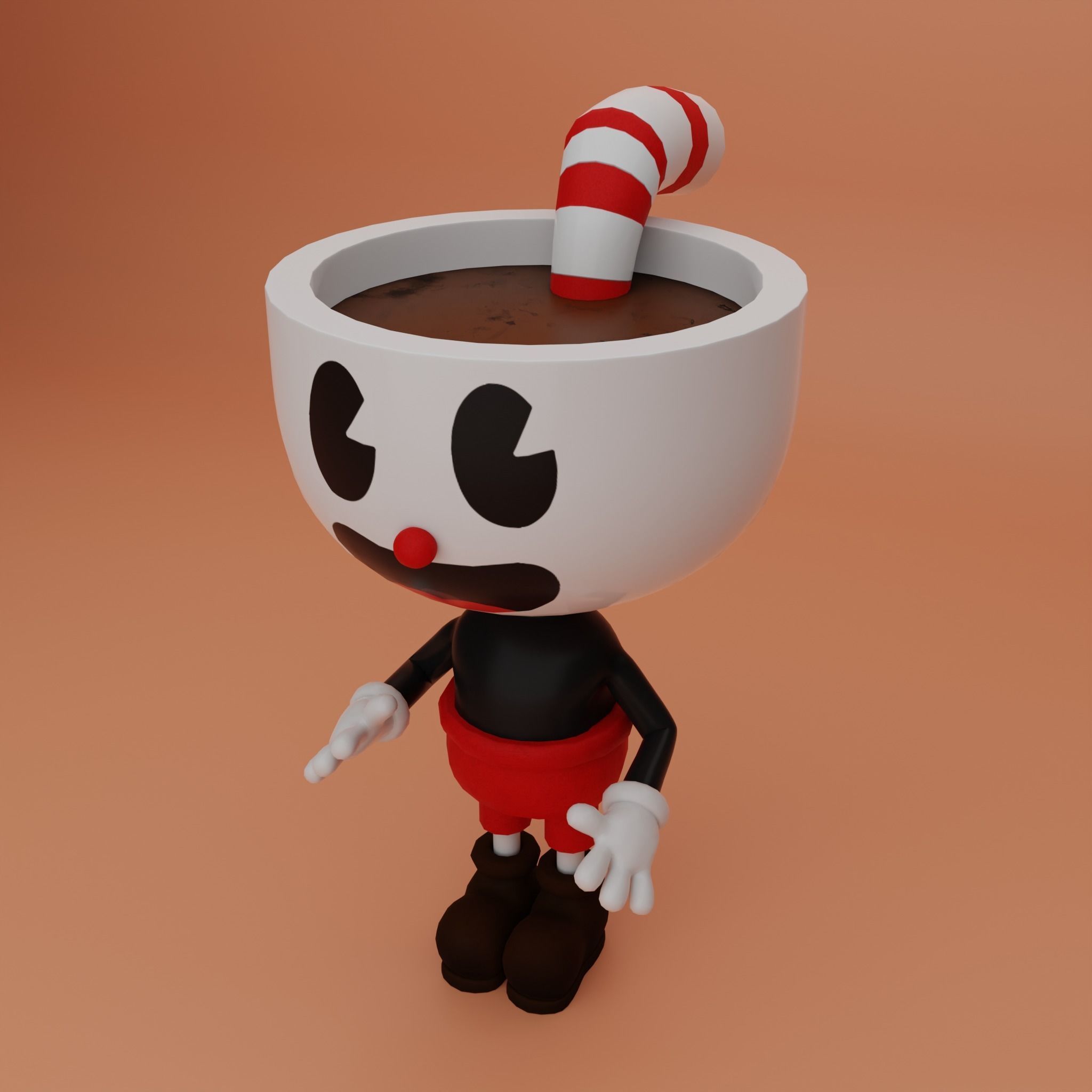 cuphead 3D model rigged | CGTrader