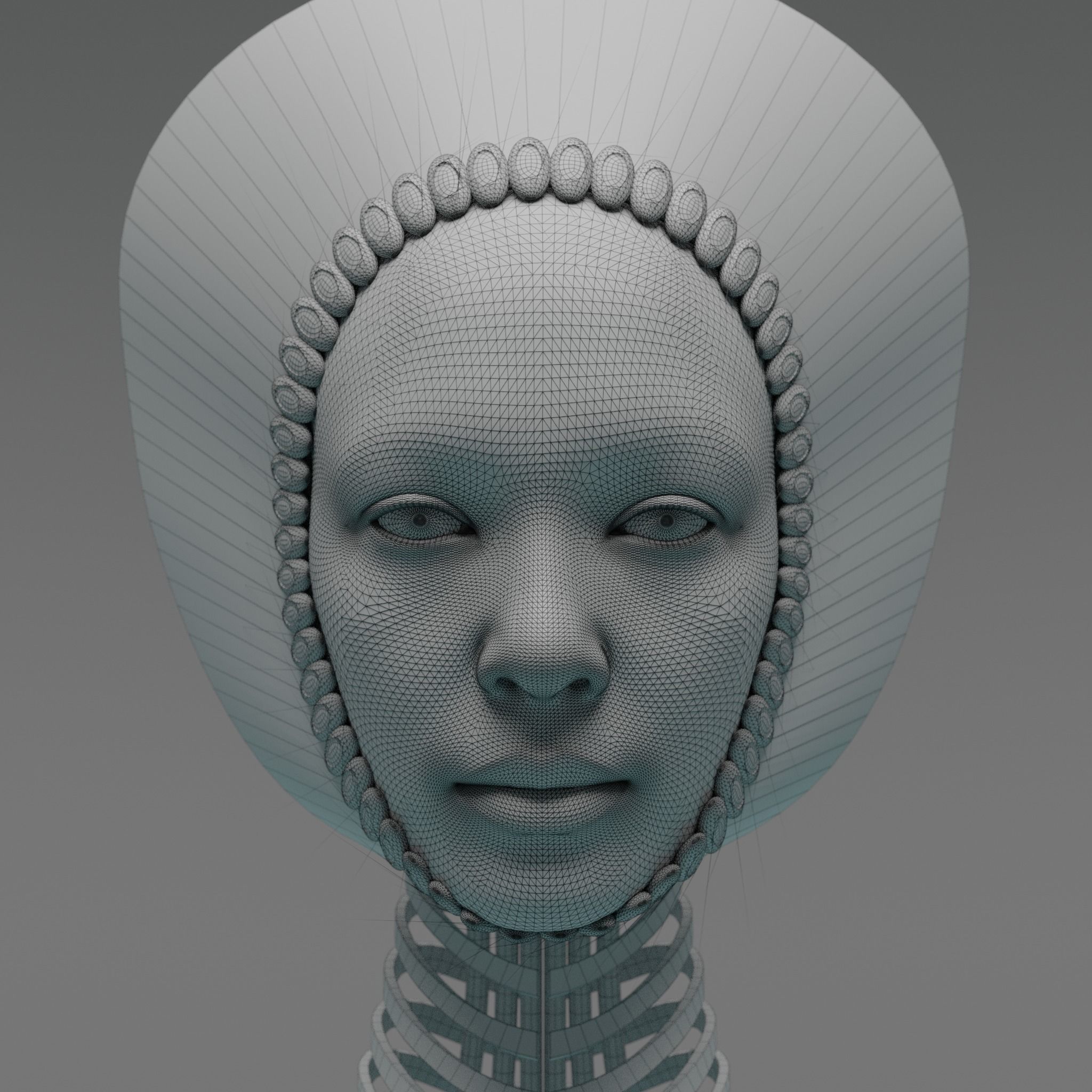 Solarpunk Cyborg Headdress 3D model | CGTrader