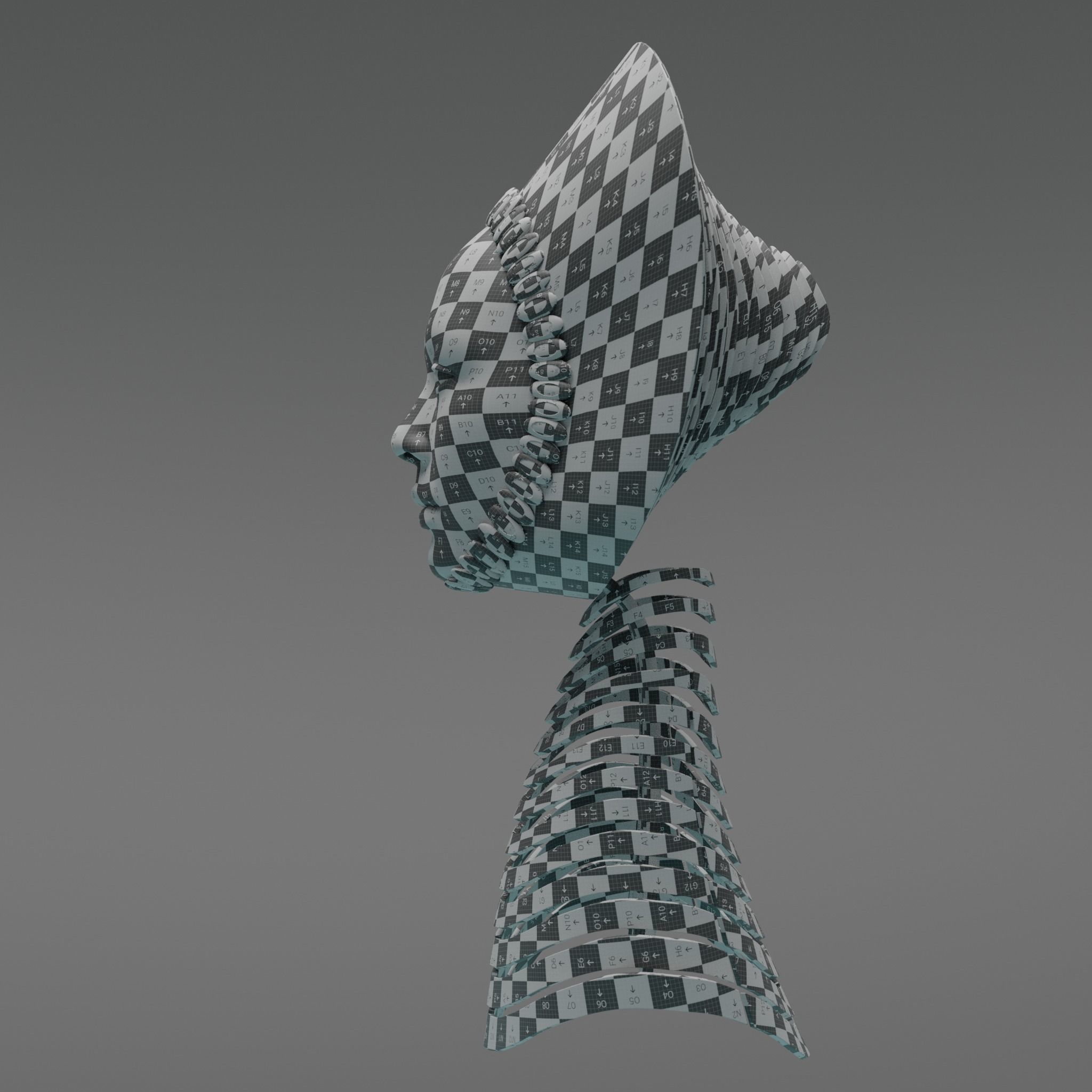 Solarpunk Cyborg Headdress 3D model | CGTrader