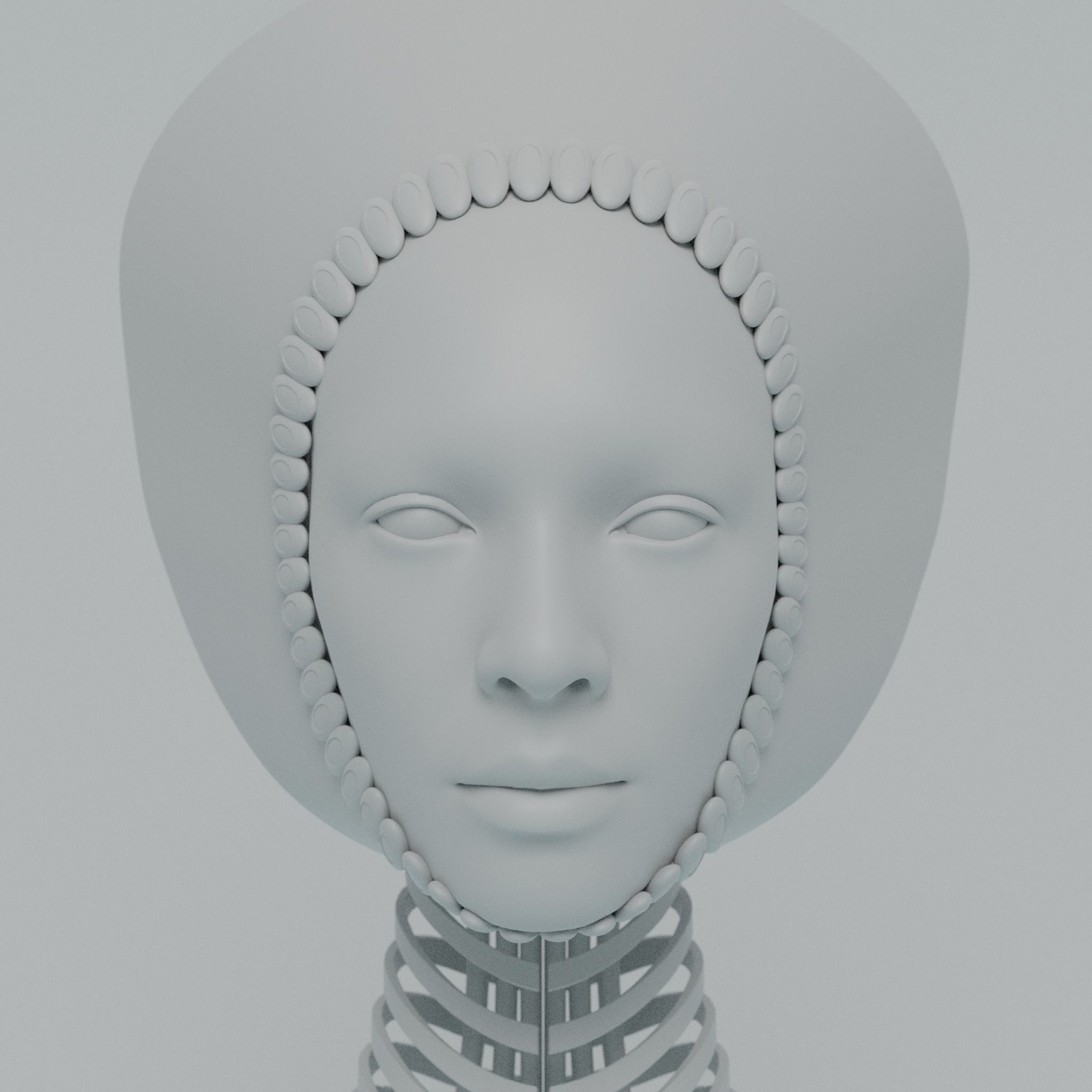 Solarpunk Cyborg Headdress 3D model | CGTrader