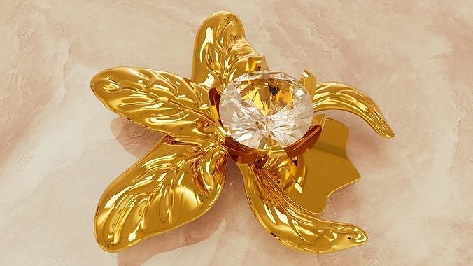 Cataleya Flower Jewellry - Cataleya Pendant 3D model 3D printable ...