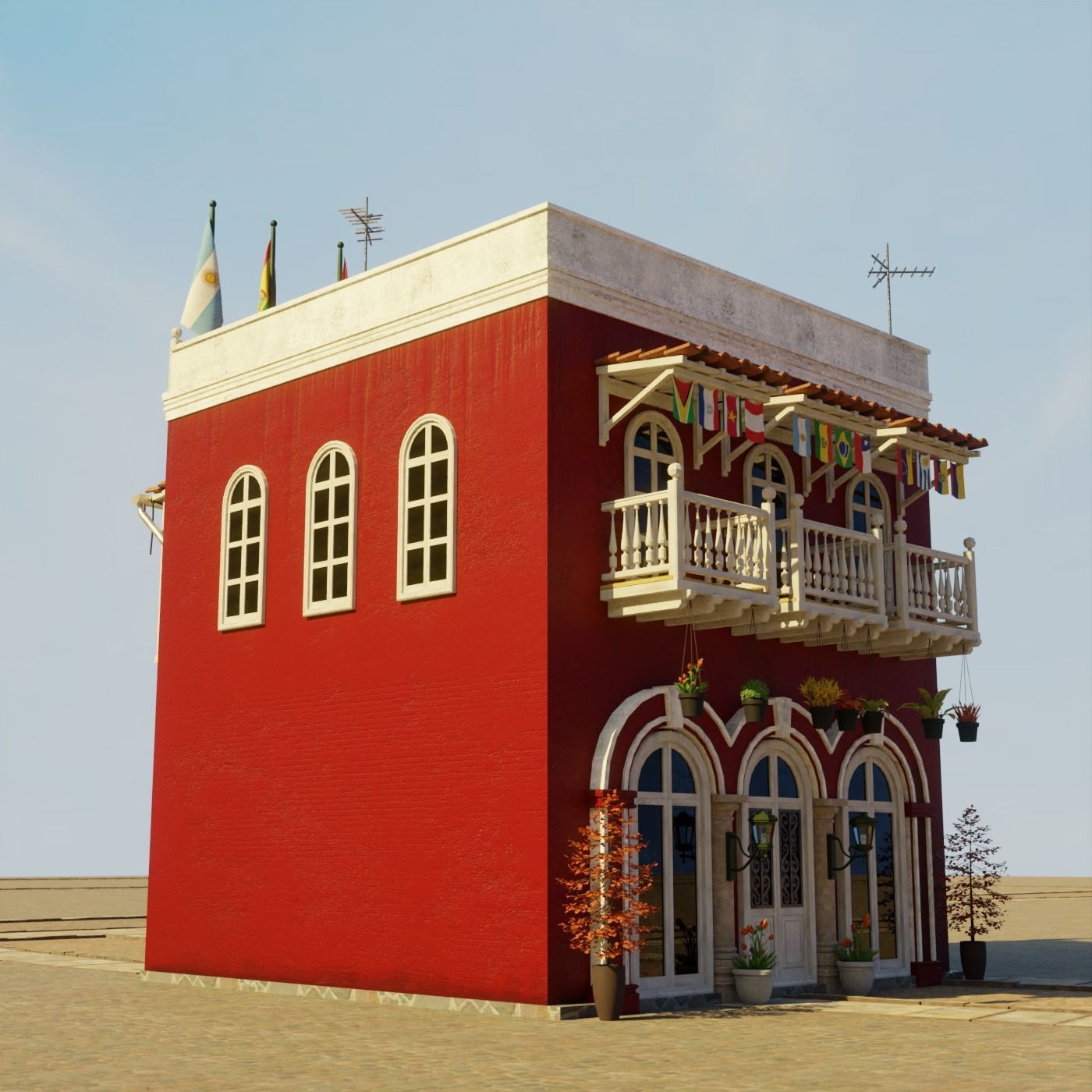 3D model SOUTH AMERICAN BUILDING 003 VR / AR / low-poly | CGTrader