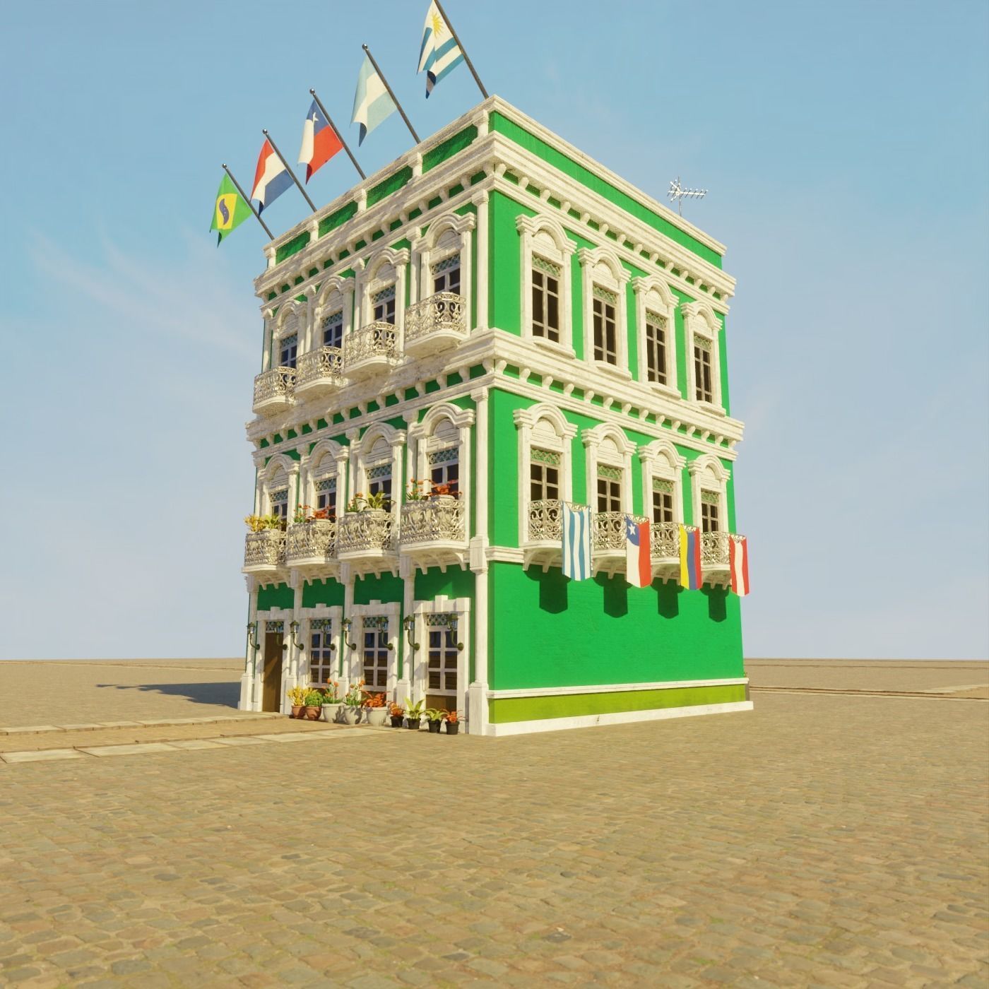 3D model SOUTH AMERICAN BUILDING 004 VR / AR / low-poly | CGTrader
