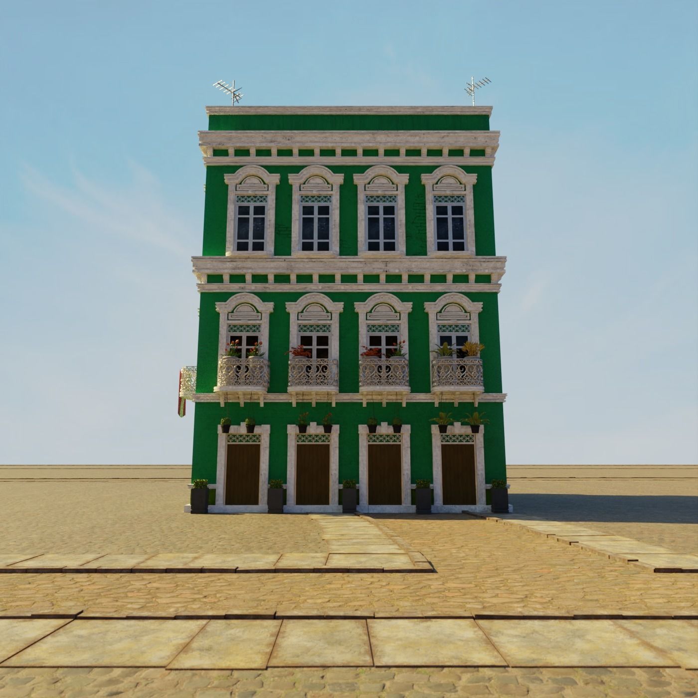 3D model SOUTH AMERICAN BUILDING 004 VR / AR / low-poly | CGTrader