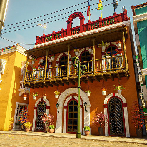 3D model SOUTH AMERICAN BUILDING 006 VR / AR / low-poly | CGTrader