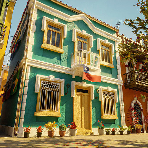 3D model SOUTH AMERICAN BUILDING 008 VR / AR / low-poly | CGTrader