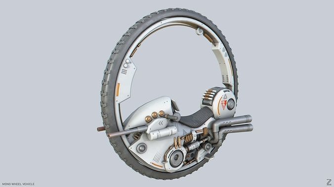 3D model Mono wheel vehicle VR / AR / low-poly | CGTrader
