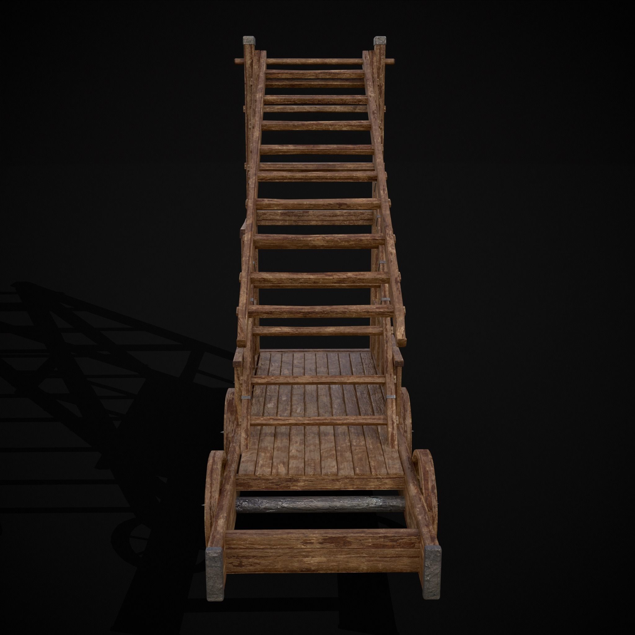 3D model Medieval Wooden Escalade VR / AR / low-poly | CGTrader