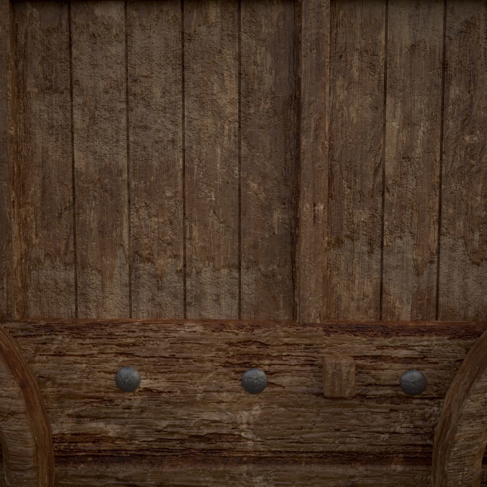 3D model Medieval Wooden Escalade VR / AR / low-poly | CGTrader