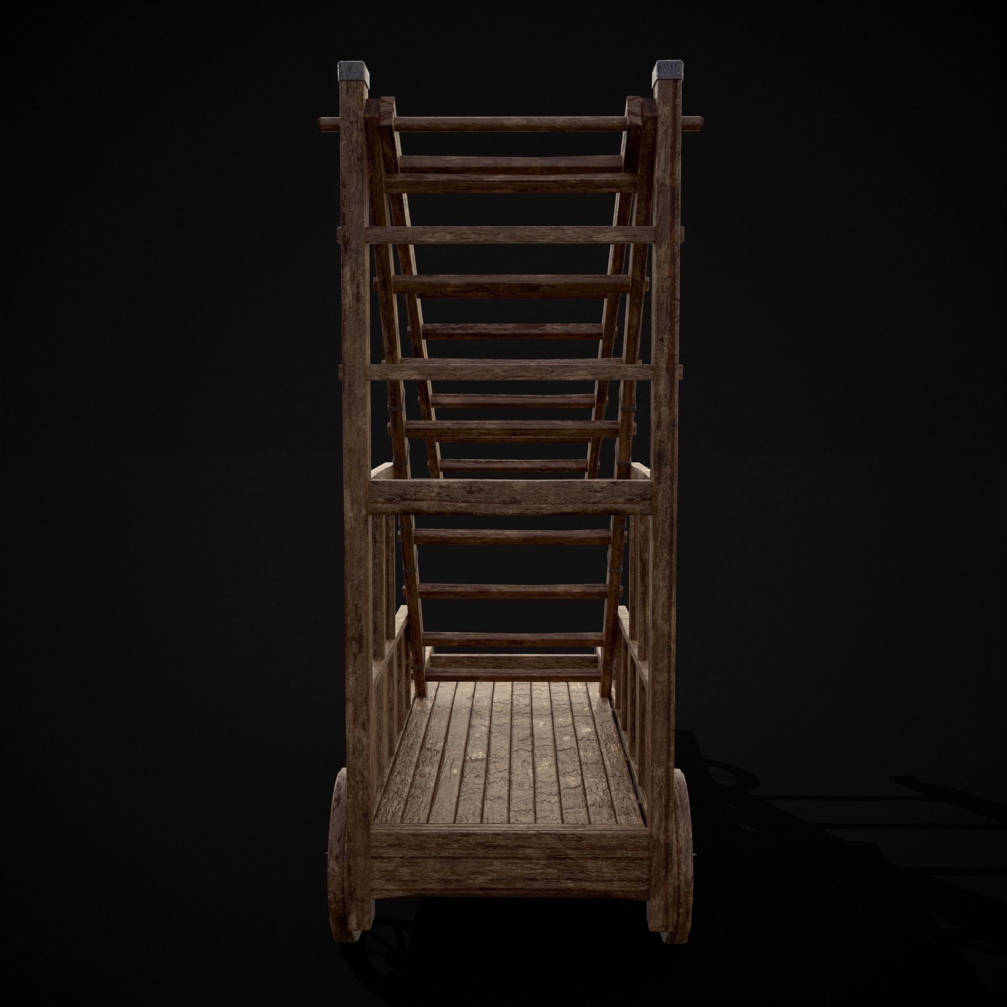3D model Medieval Wooden Escalade VR / AR / low-poly | CGTrader