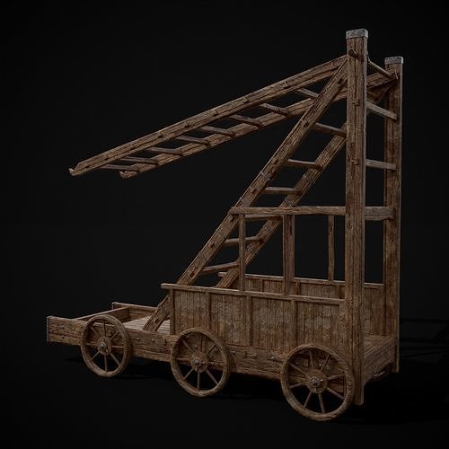 3D model Medieval Wooden Escalade VR / AR / low-poly | CGTrader