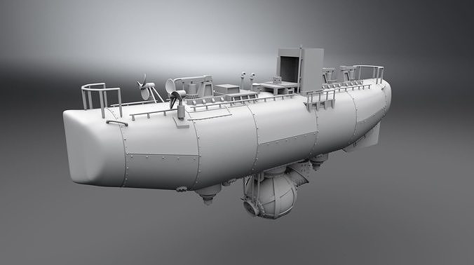 Bathyscaphe Trieste scale model 3D model 3D printable | CGTrader