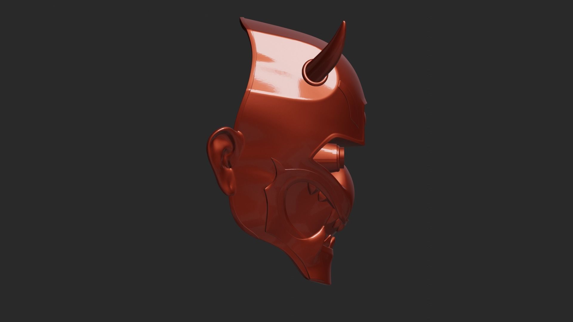 Strange Demon Mask 3D model 3D printable | CGTrader