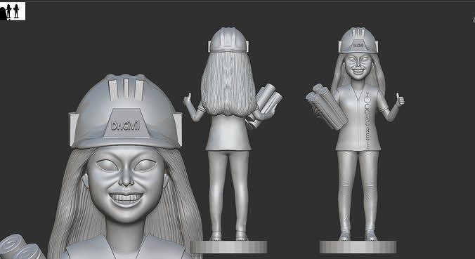 Engineer Cartoon 3D model 3D printable | CGTrader