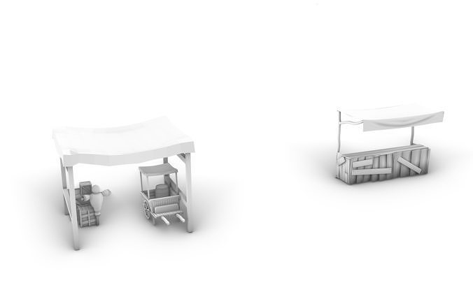 MARKET STANDS free 3D model 3D printable | CGTrader