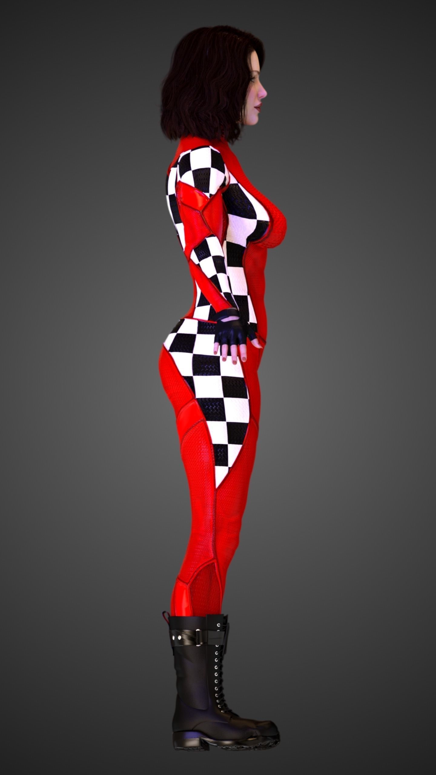Female Racing Pilot Girl 3D model animated rigged | CGTrader