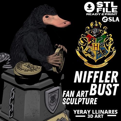 Niffler Bust Sculpture 3D model 3D printable | CGTrader