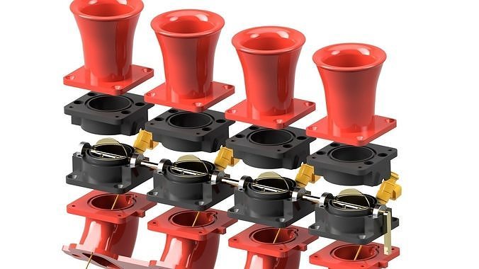 Individual Throttle Body for GM LS3 engines 3D model 3D printable ...