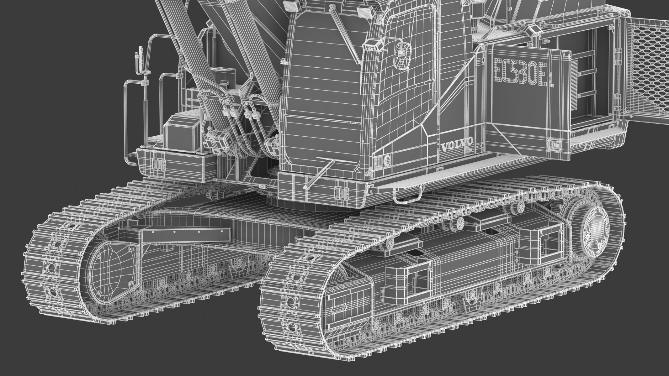 Volvo EC530EL Excavator 3D model | CGTrader