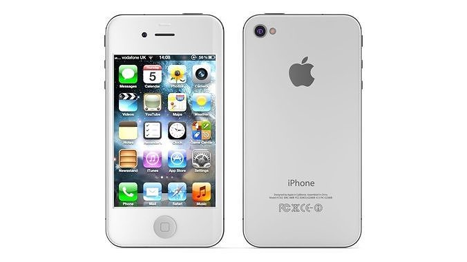 Apple iPhone 4S White 3D model | CGTrader