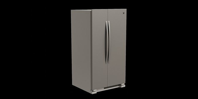 Light Gray 25 Cubic Feet Refrigerator 3D model | CGTrader