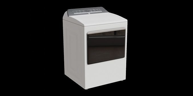 White Front Load Washing Machine 3D model | CGTrader