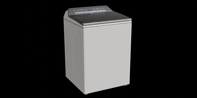 White Top Load Washing Machine 3D model | CGTrader