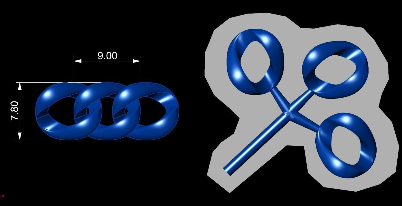 Necklace chain link 3D model 3D printable | CGTrader